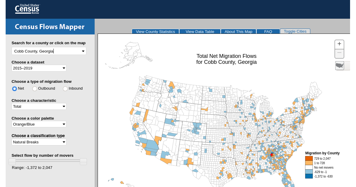 Migration into and out of Cobb County: How much migration is there, and ...