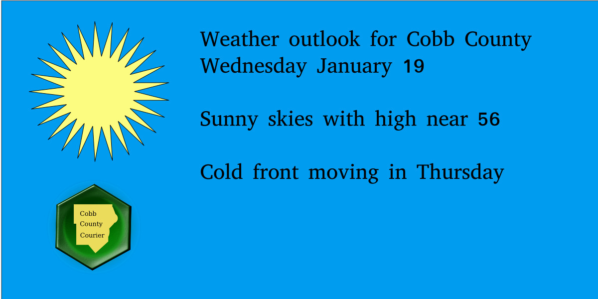 No hazardous weather outlook for Cobb on January 19 for the first time ...