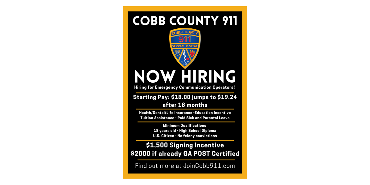 Job Fair today for Cobb Emergency 911 at North Cobb Regional Library ...