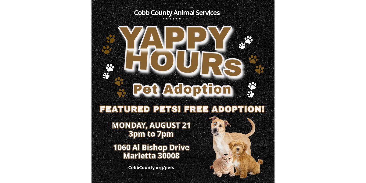 Cobb County Animal Services presents: "Yappy Hours!" - Cobb Courier