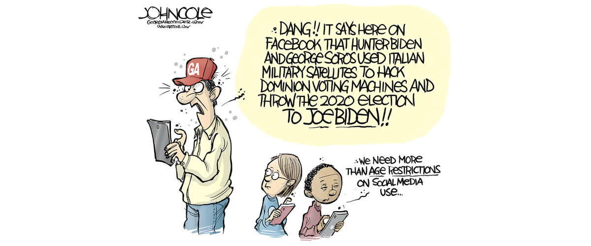 Political Cartoonist John Cole takes on social media disinformation ...