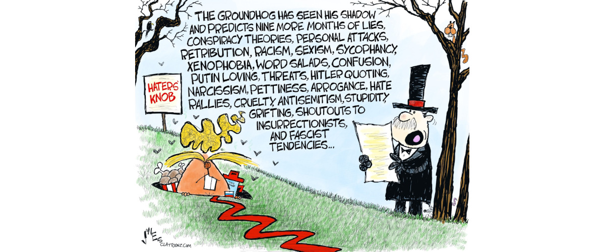 Political Cartoonist Clay Jones with special Groundhog Day message ...