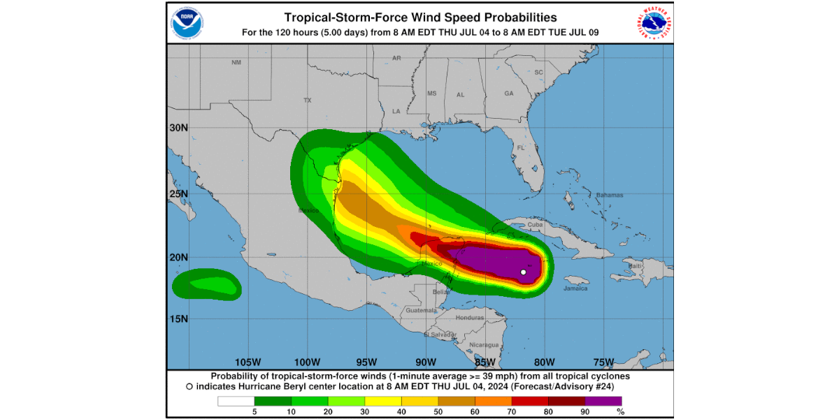 Hurricane Beryl’s rapid intensification, Category 5 winds so early in a ...