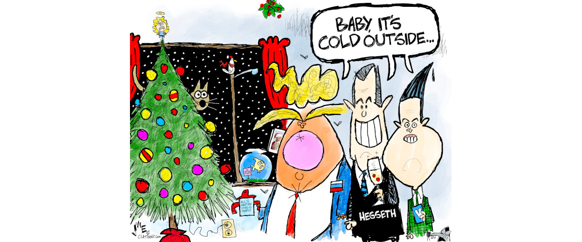 Political Cartoonist Clay Jones presents the Trump Trio in "Baby it's ...